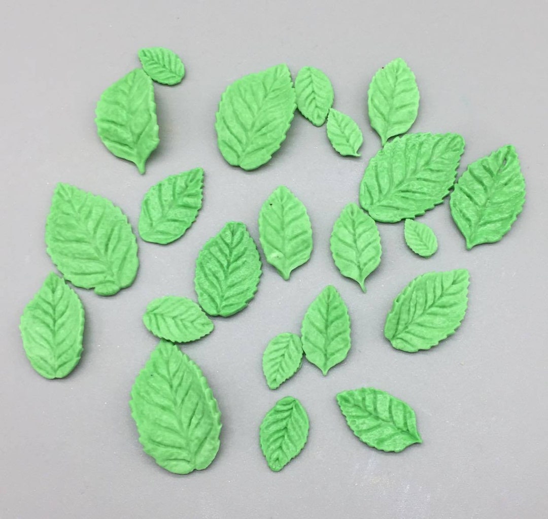 Leaves, Sugar Leaves for Cakes, Fondant Leaves for Cupcakes,rose Leaves ...