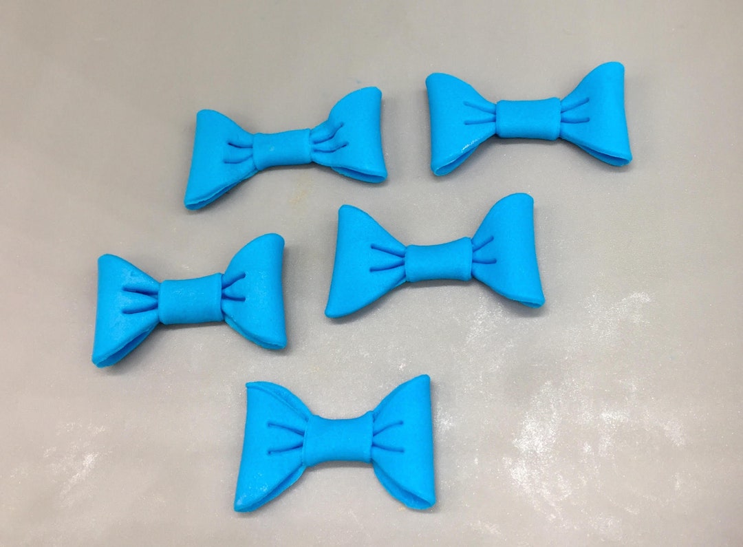 Fondant,sugar, Edible Bow Ties for Cakes and Cupcakes,gender Reveal #4 ...