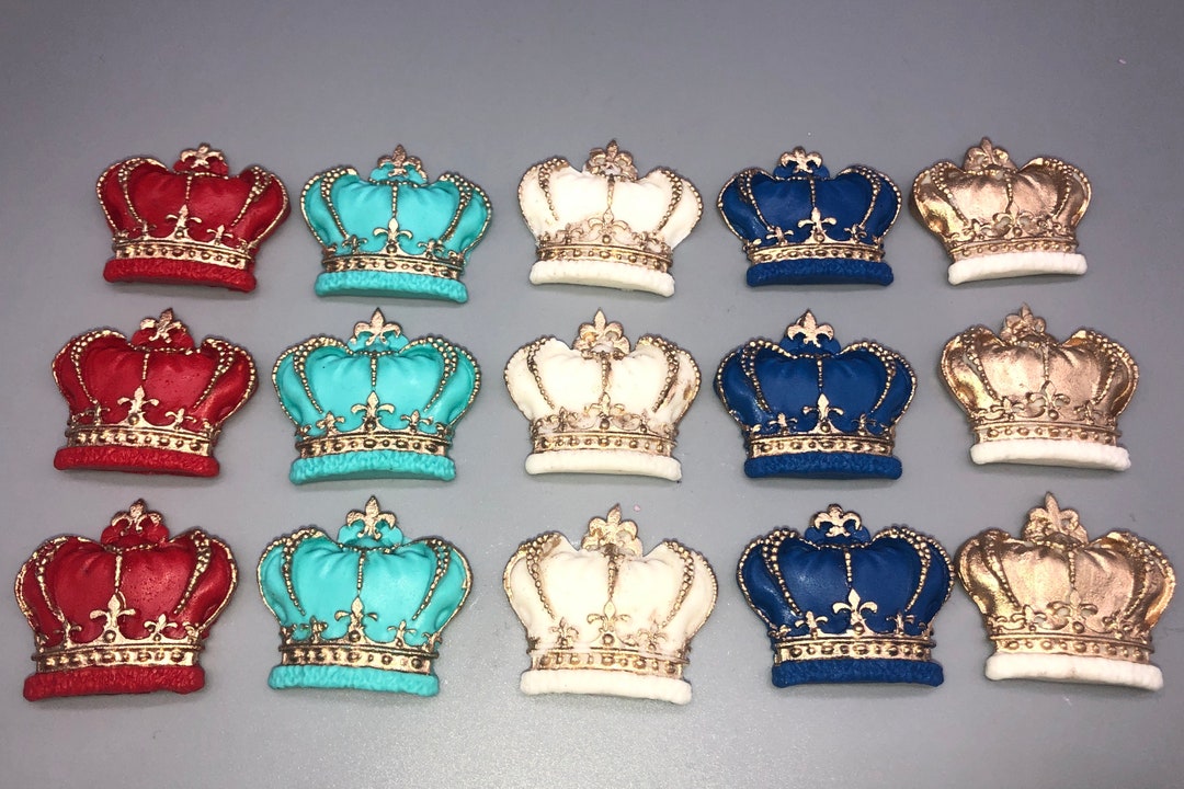 Royal Crown With Golden Touchroyal Crown Made Fondant for Cupcakes ...