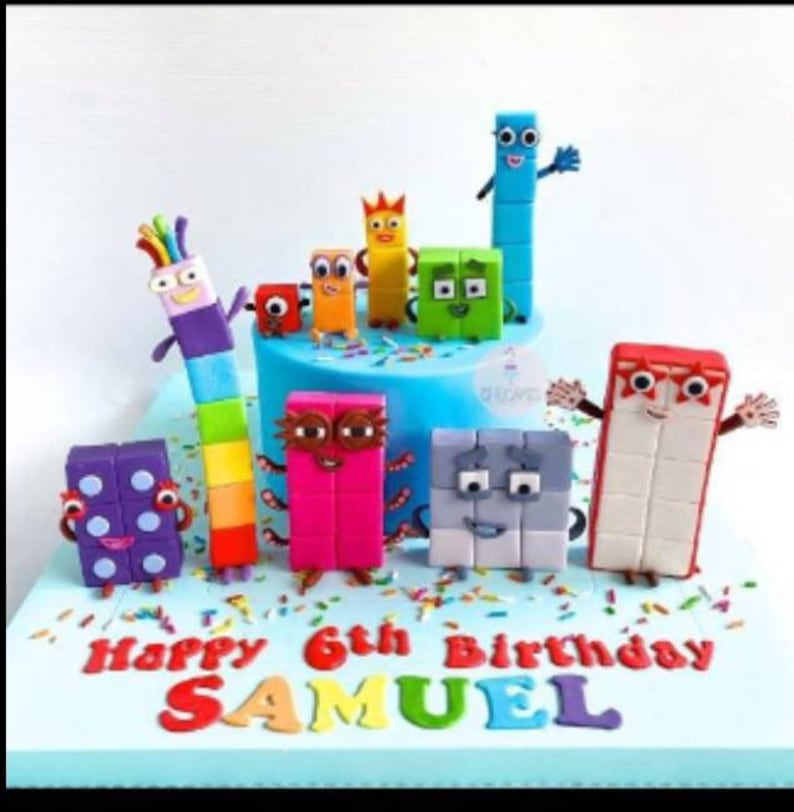 Numberblocks Edible Numberblocks Fondant Numberblocks - Etsy
