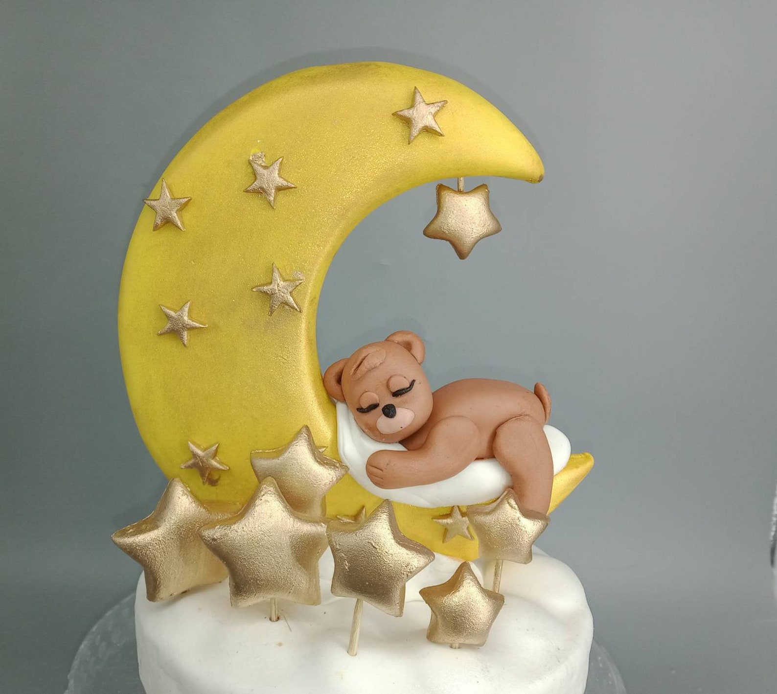 Moon With Baby Cake Topper Moon With Baby Gender Reveal | Etsy