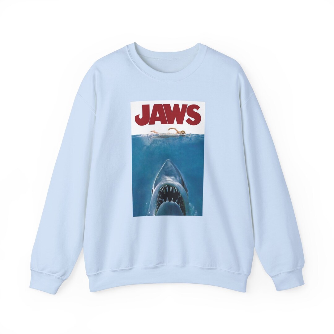 Jaws, Classic 70's Movie, Iconic Horror Crewneck Sweatshirt - Etsy