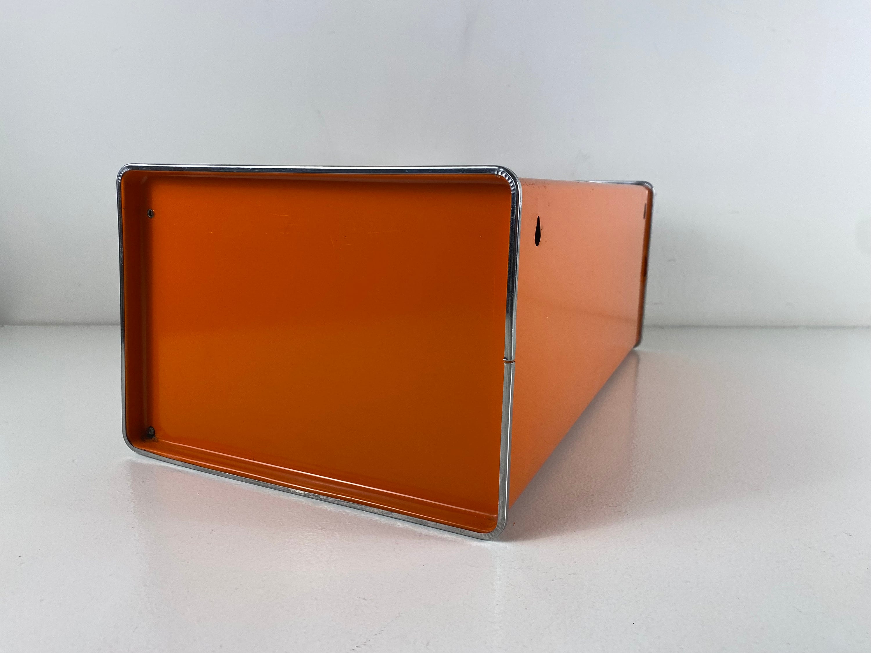 Brabantia orange metal bread box, Brabantia Diana bread box with a ...