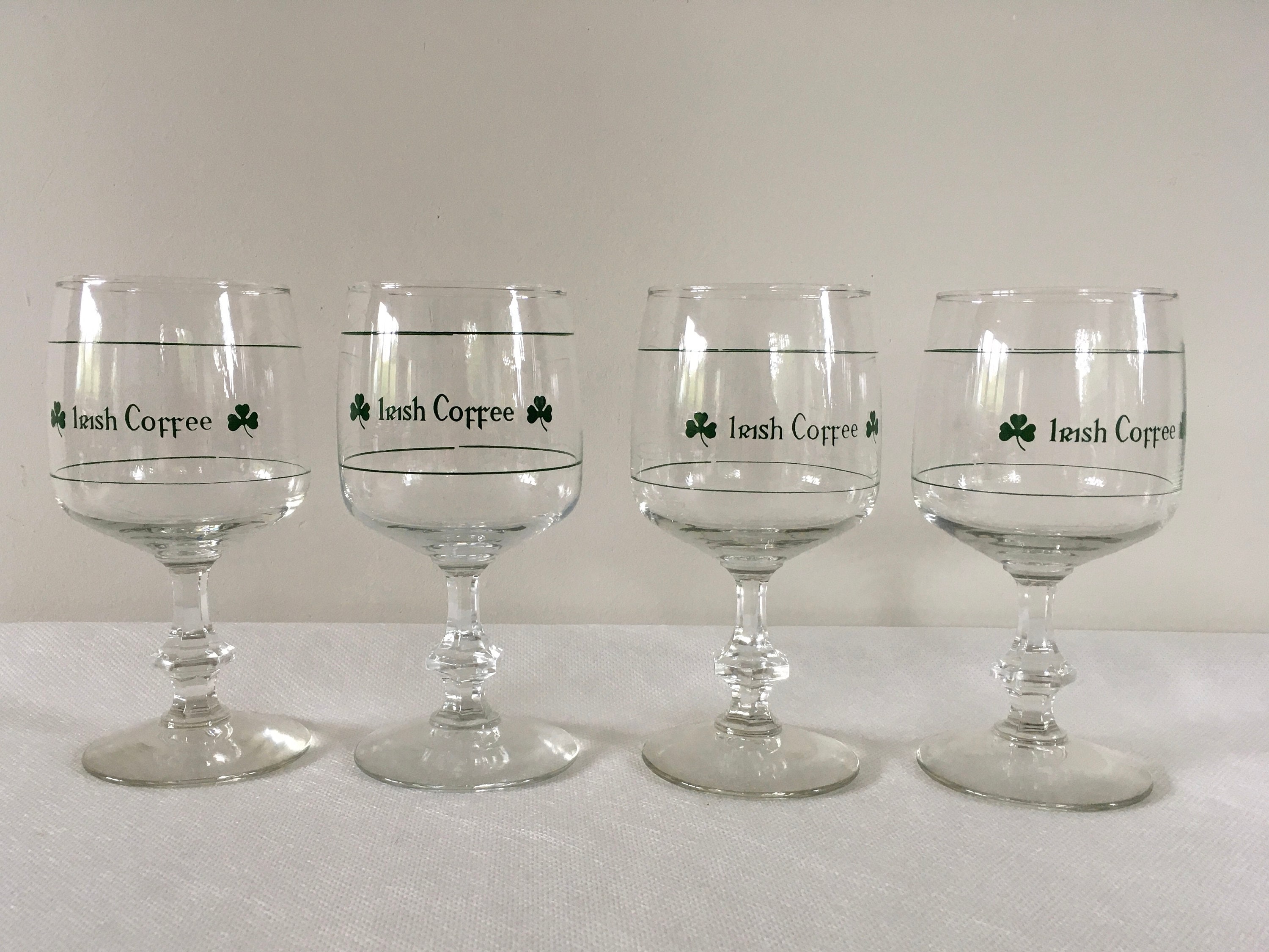 4 Vintage Irish Coffee Glasses From The 70s Durobor