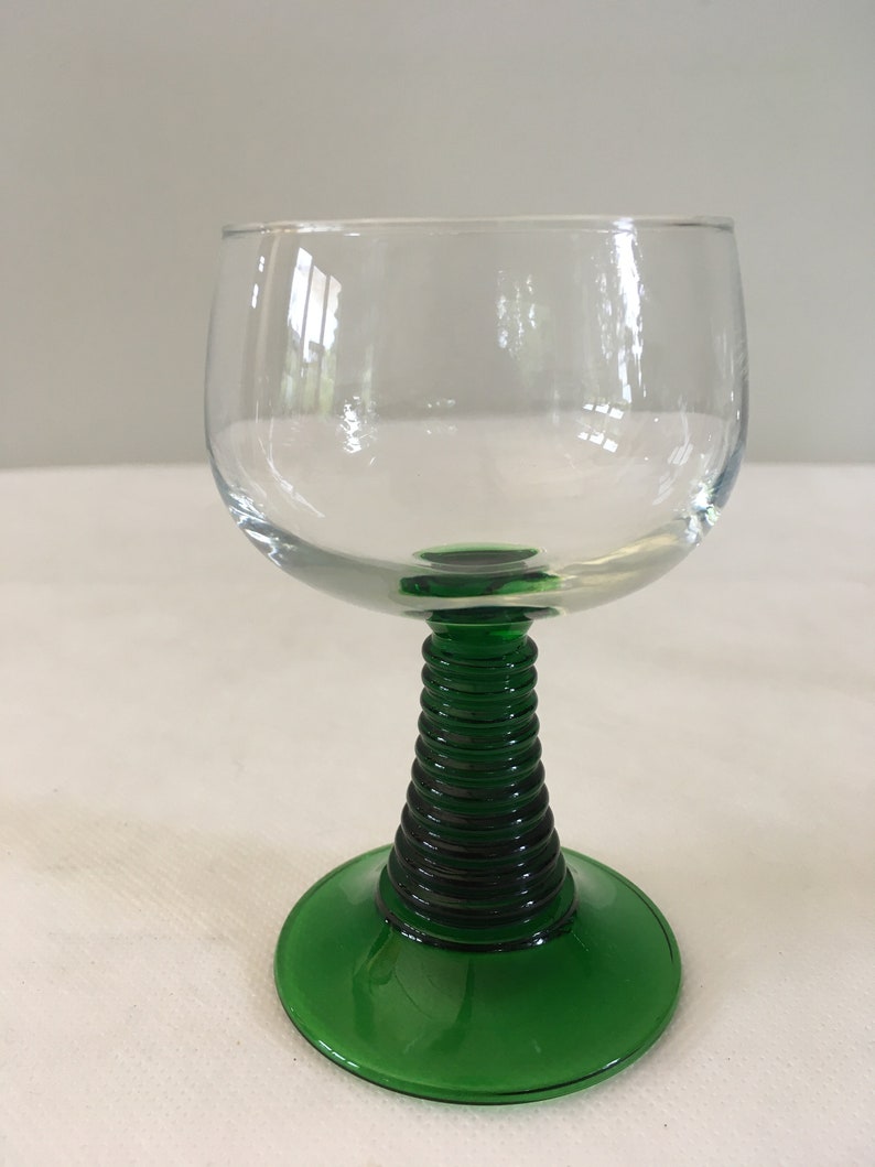 Vintage Green Stemmed Wine Glasses Roemer Wine Glasses Sets Etsy Denmark