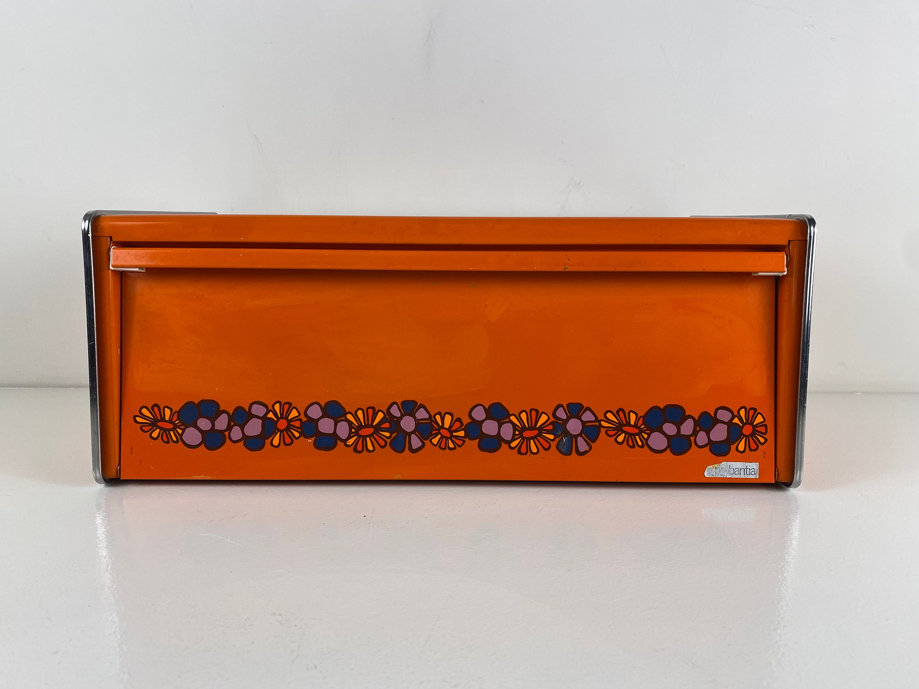 Brabantia orange metal bread box, Brabantia Diana bread box with a ...