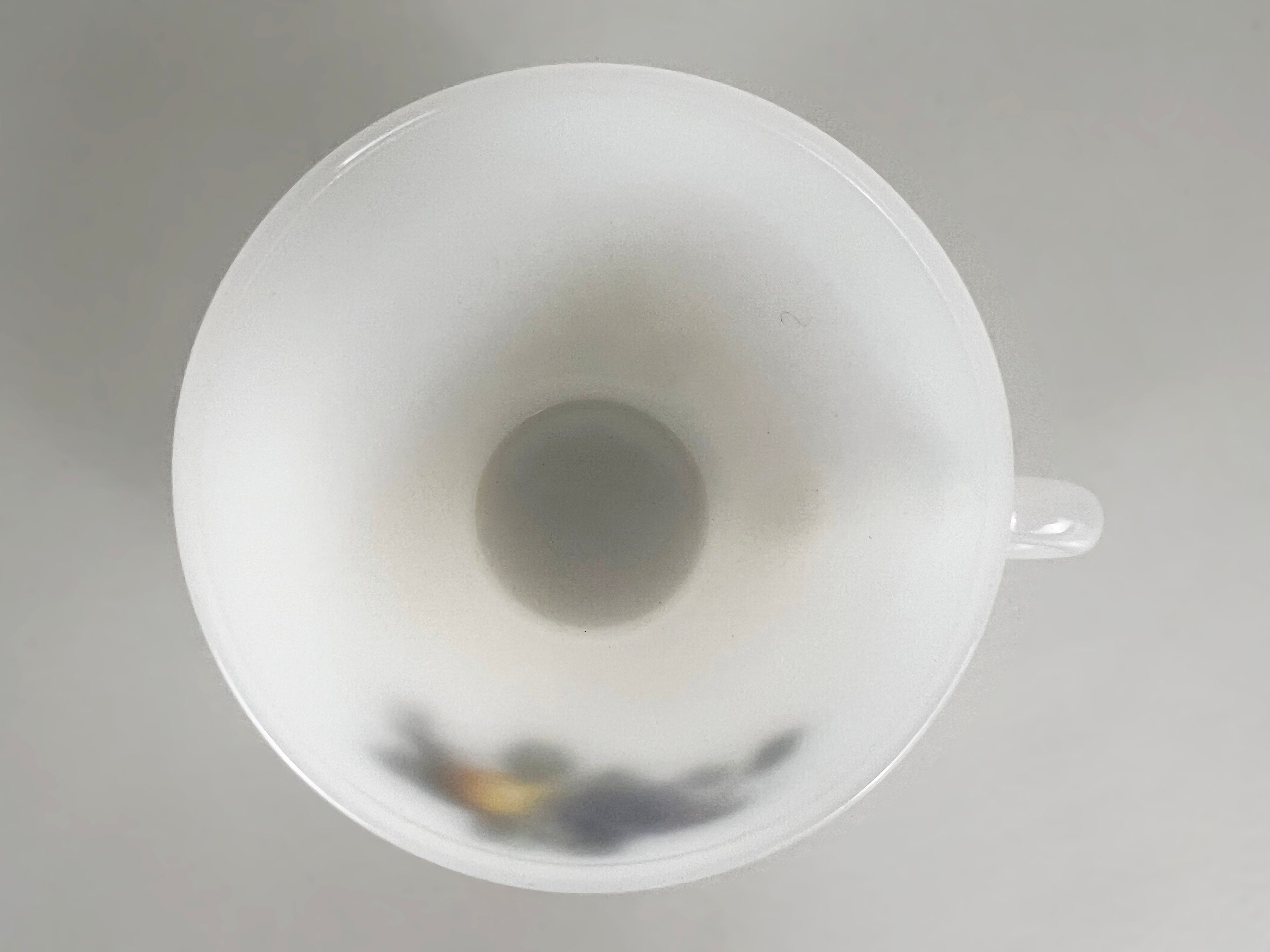 Set of 5 large Arcopal opal glass coffee or tea cups, Fruits de France ...