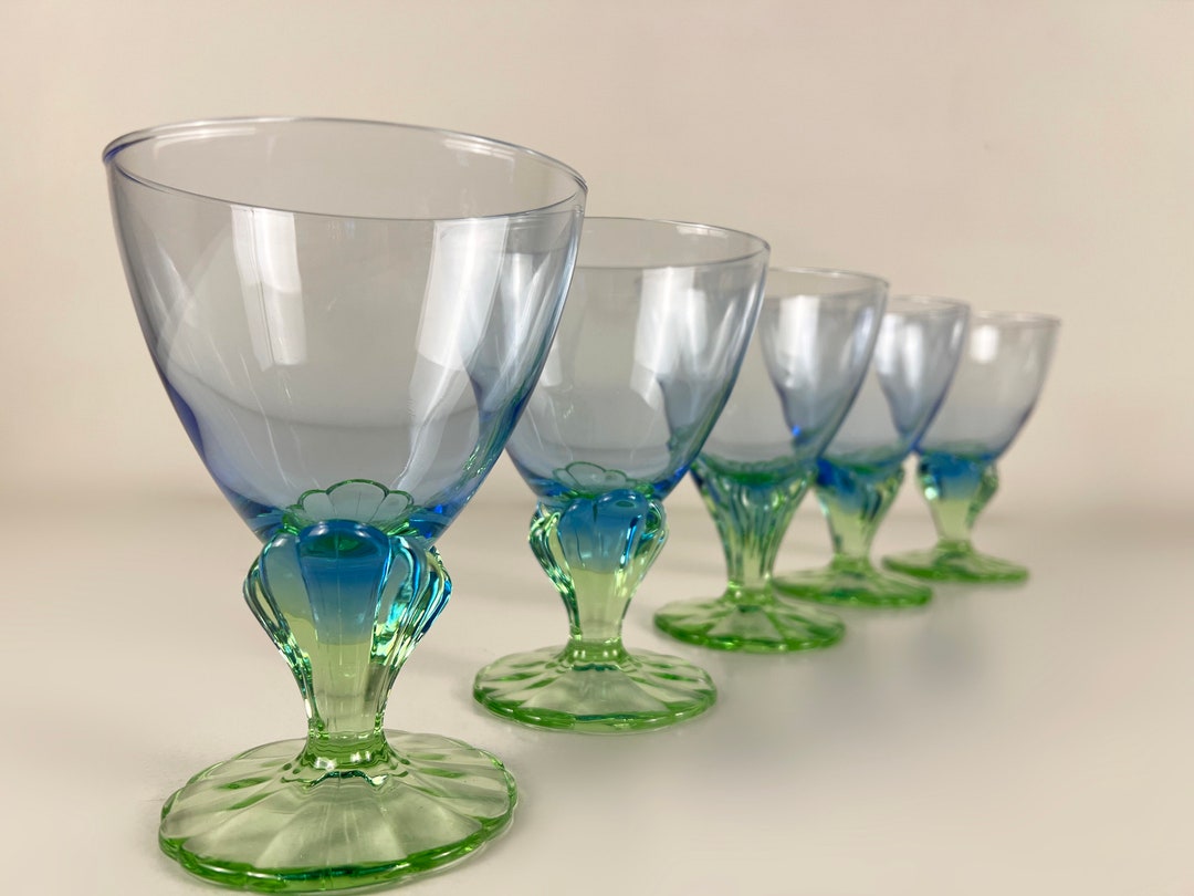 Bormioli Rocco Bahia Goblets, Set of 5 or 6, Beautiful Italian Barware ...