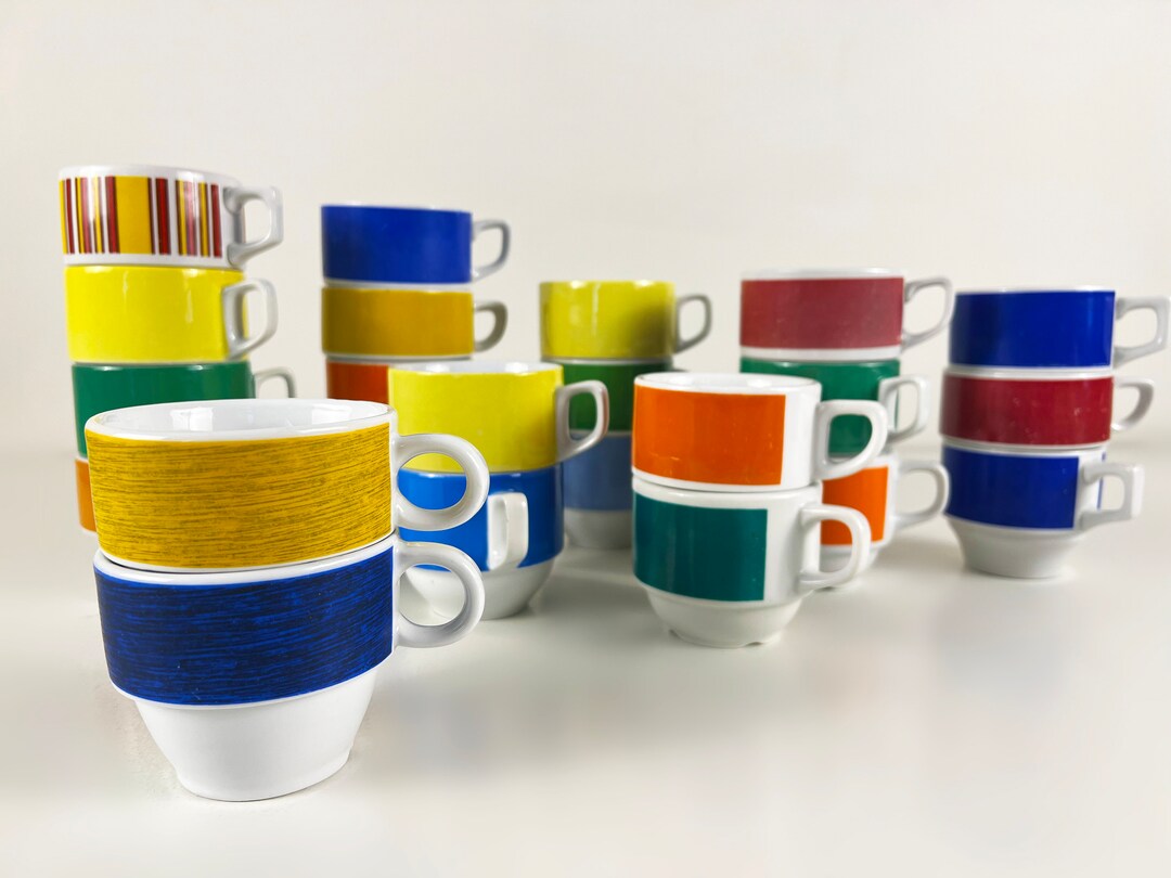 Mix and Match Colorful Coffee, Tea Cups, Vintage Tableware From the ...