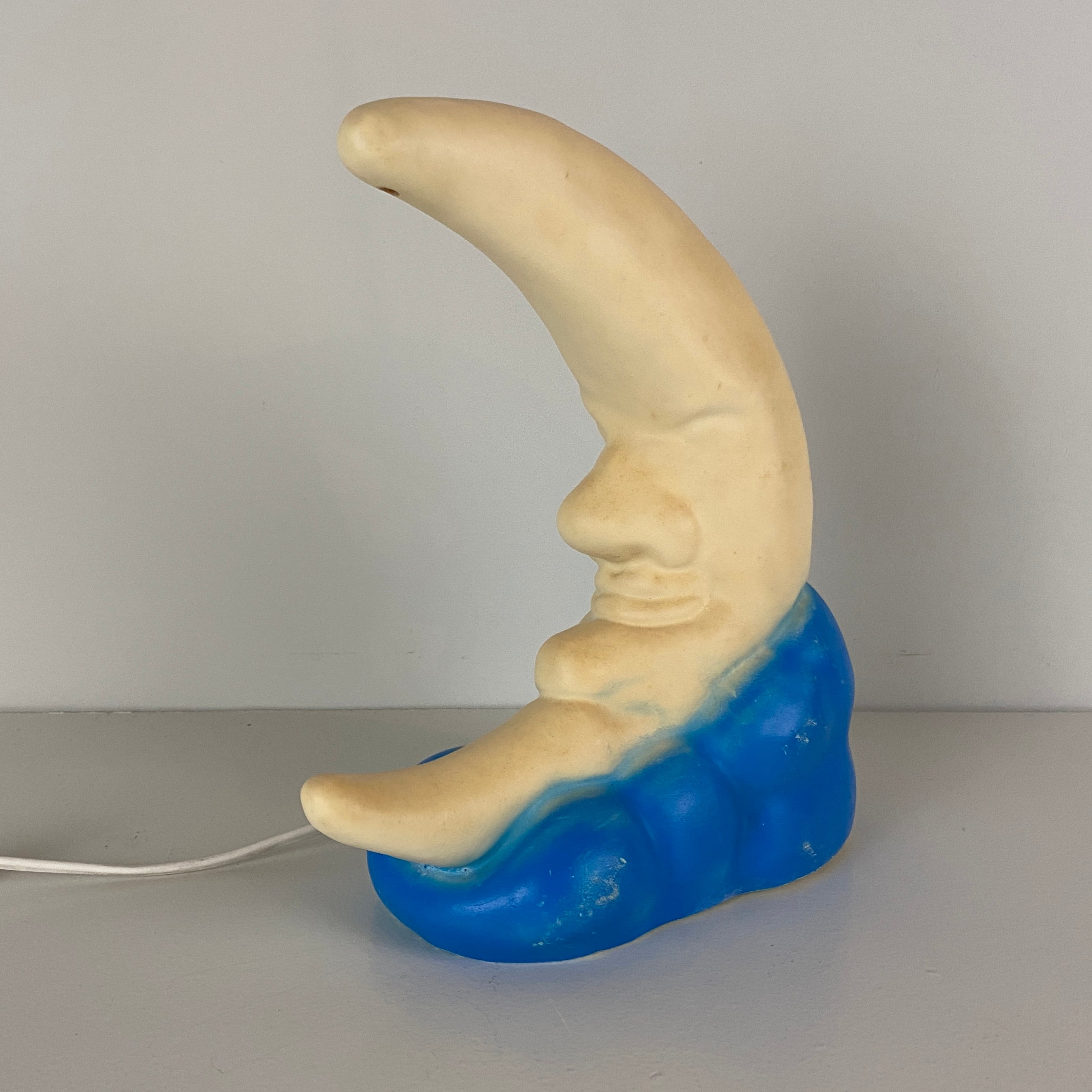 Vintage Heico moon table lamp, plastic night light, made In Germany