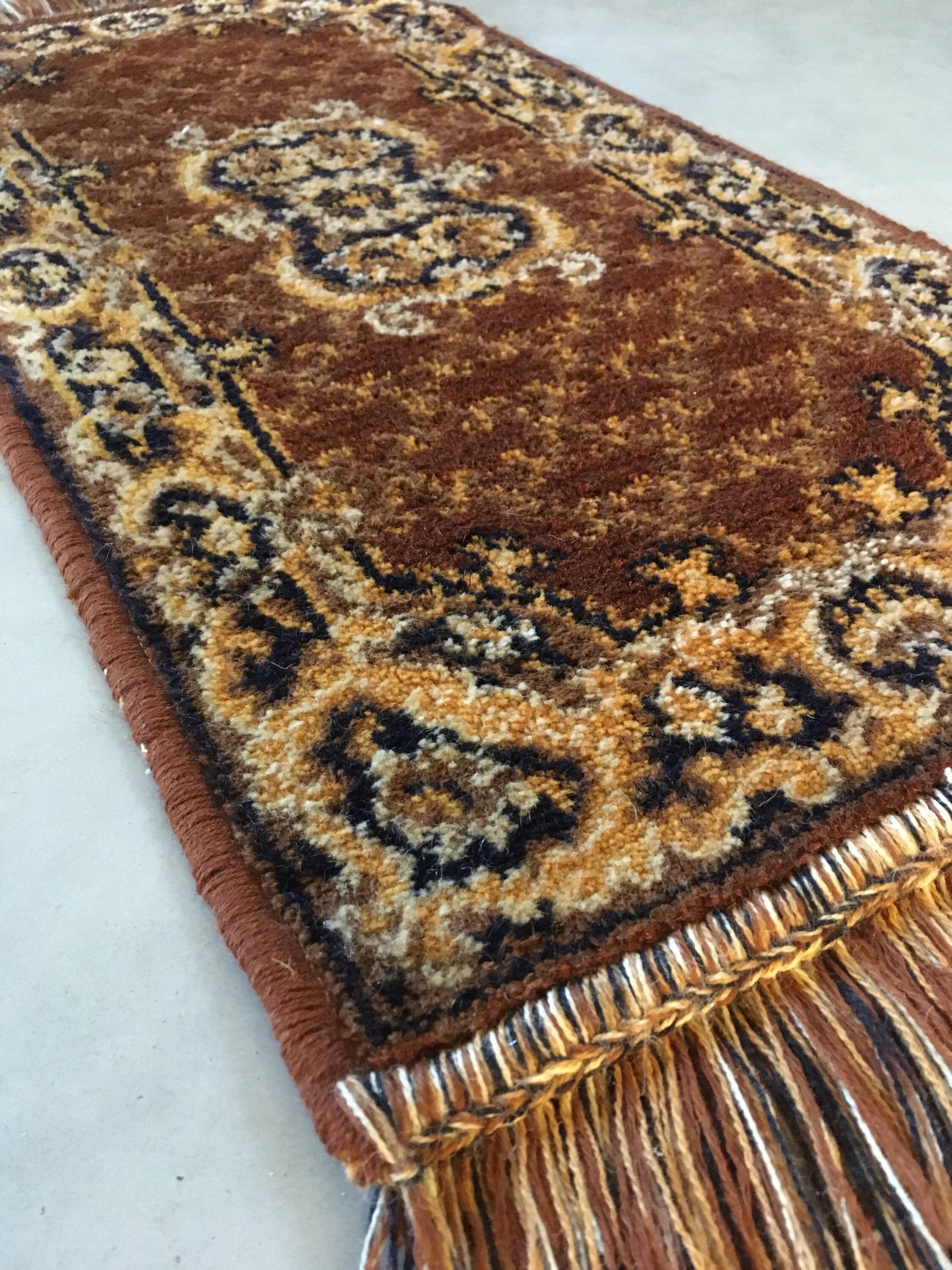 Small oriental table rug, small carpet, table topper, made of wool and ...