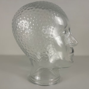 Clear Glass Mannequin Head, Retro Shop Display Head, Headphone Display ...