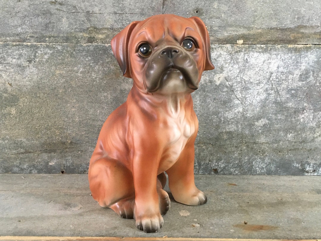 Vintage Boxer Dog Figurine, Cute Mid Century Modern Dog From the 1970s ...