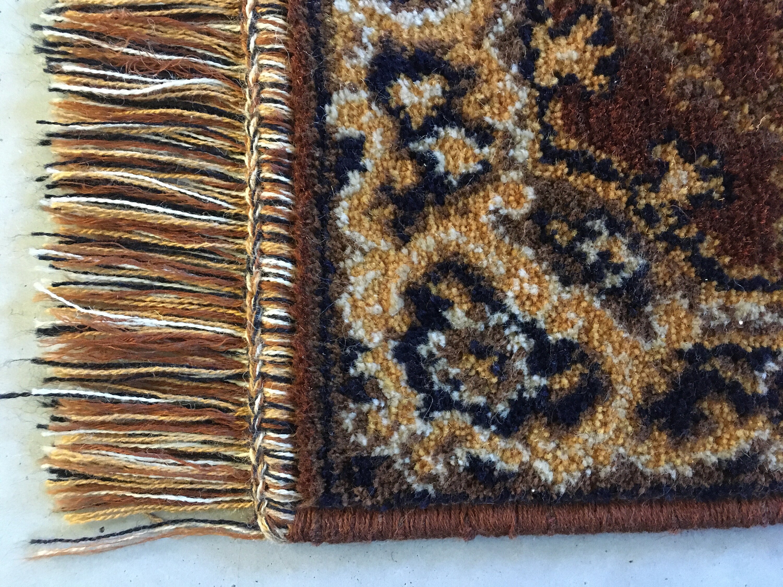 Small oriental table rug, small carpet, table topper, made of wool and ...