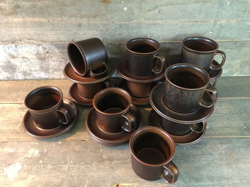 Arabia Ruska Large Mug, Beer Mug, D Handle Mug, 60's Mcm Finnish Table ...