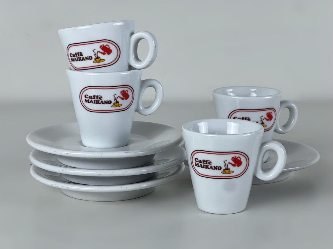 Vintage Set of 4 Espresso Cups With Matching Saucers, Bar Quality ...