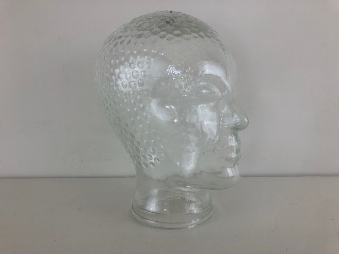 Clear glass mannequin head retro shop display head headphone | Etsy