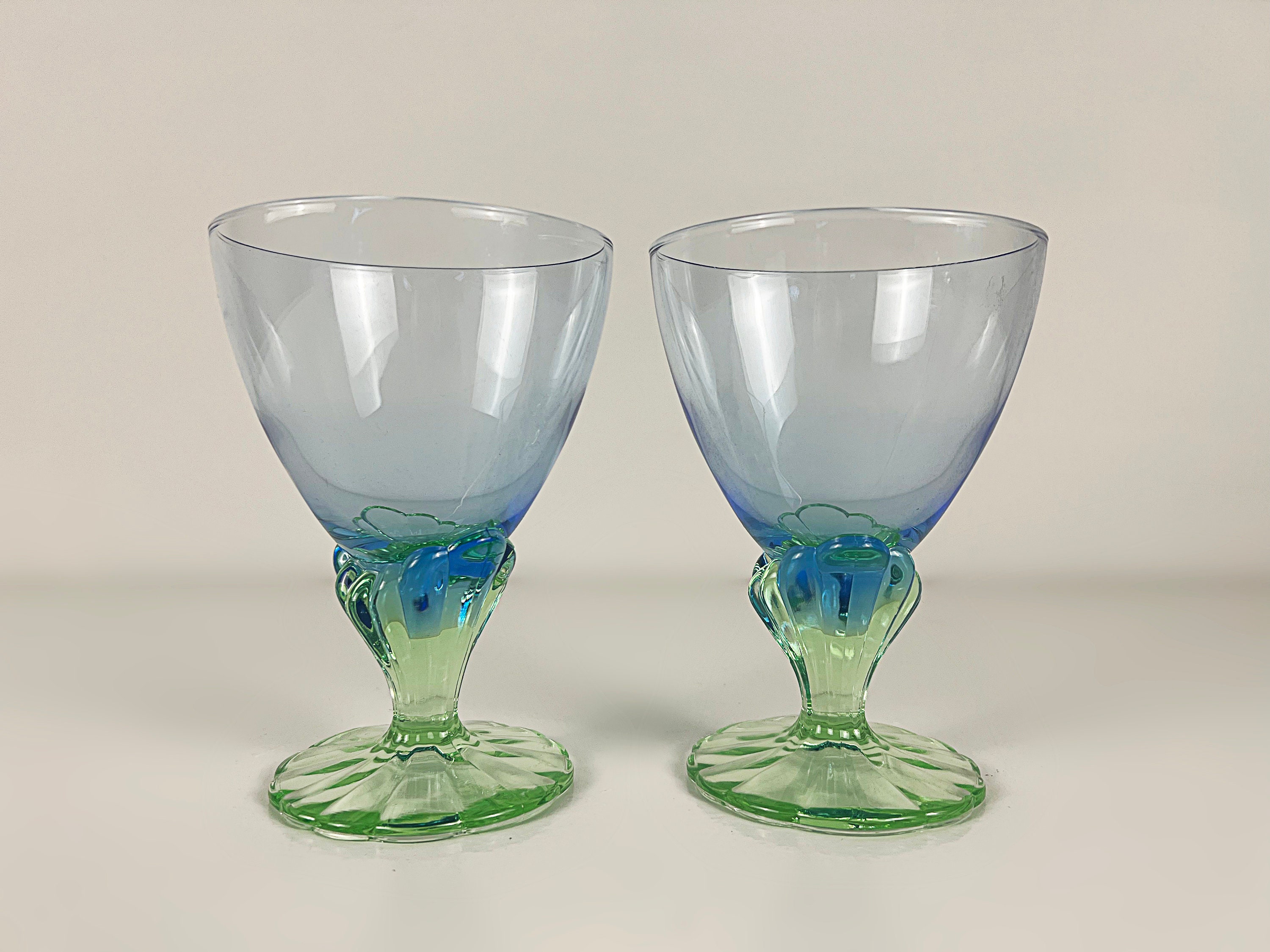 Bormioli Rocco Bahia goblets, set of two, beautiful Italian barware ...