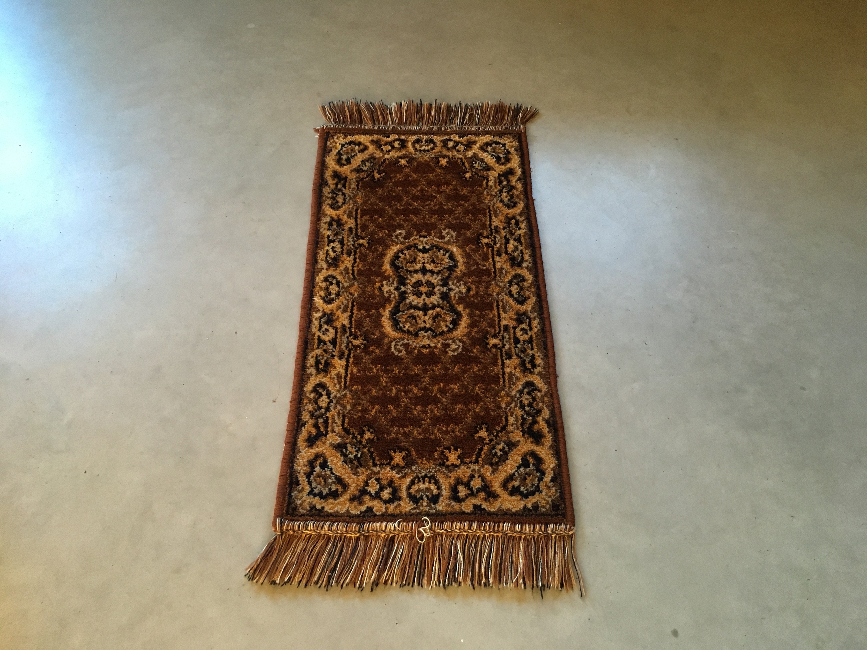 Small oriental table rug, small carpet, table topper, made of wool and ...
