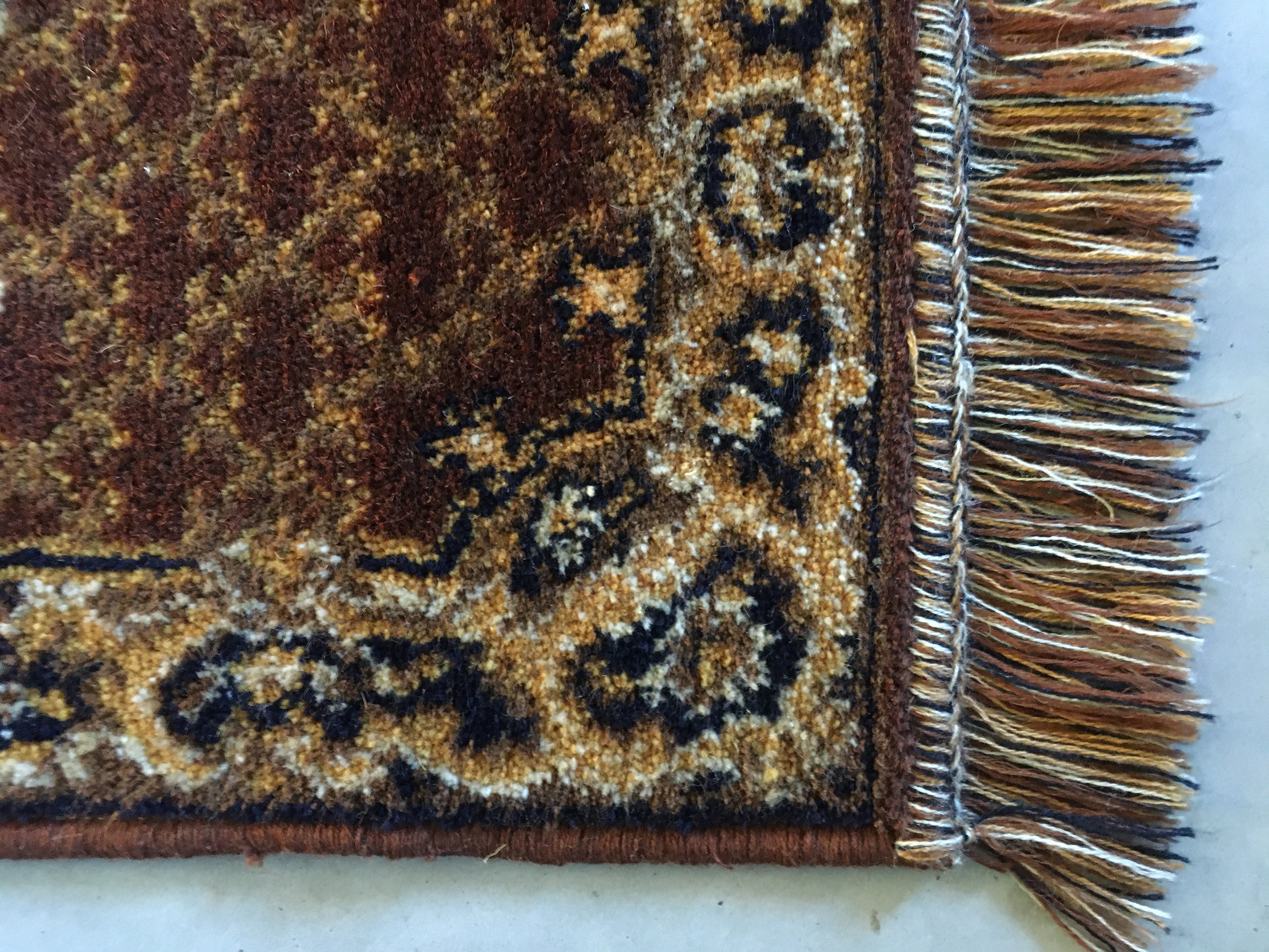 Small oriental table rug, small carpet, table topper, made of wool and ...