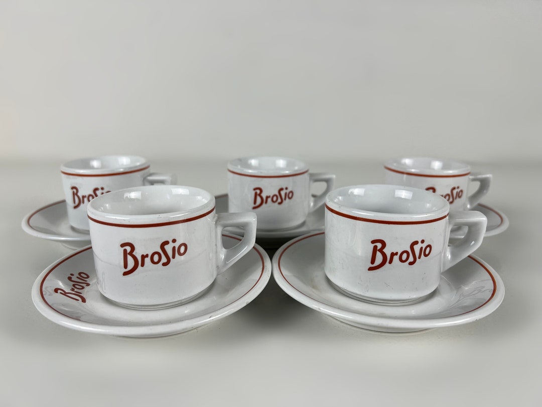 Set of 5 Vintage ACF Bar Quality Espresso Cups, Made in Italy for ...