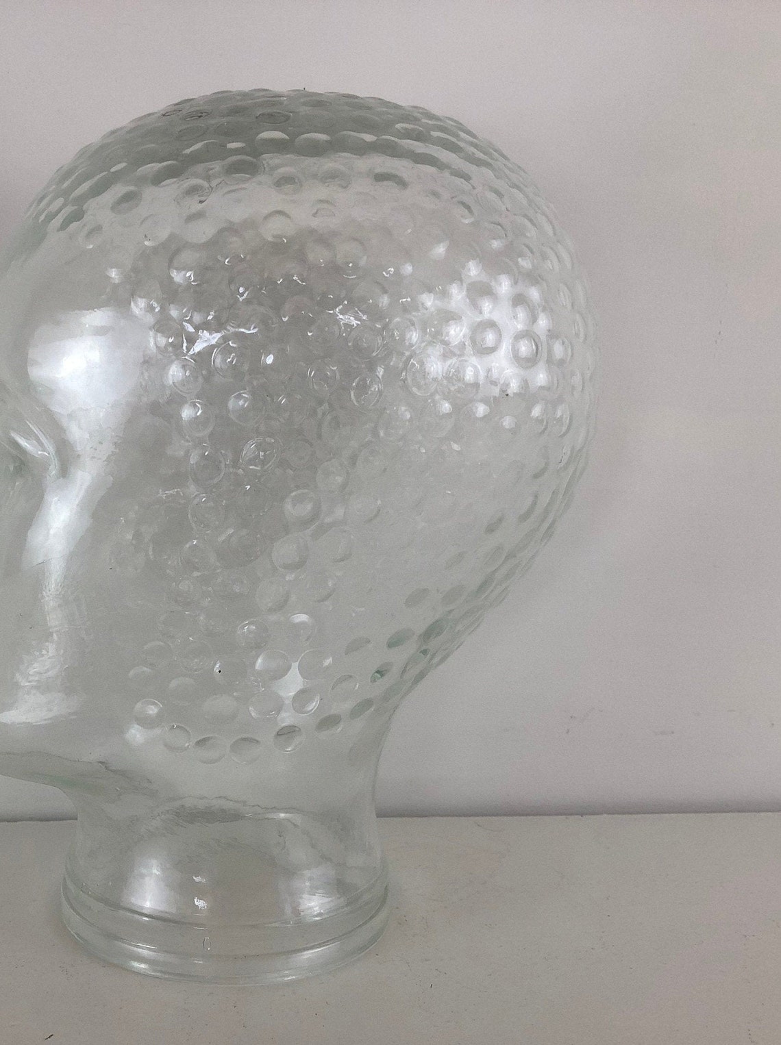 Clear Glass Mannequin Head Retro Shop Display Head Headphone | Etsy