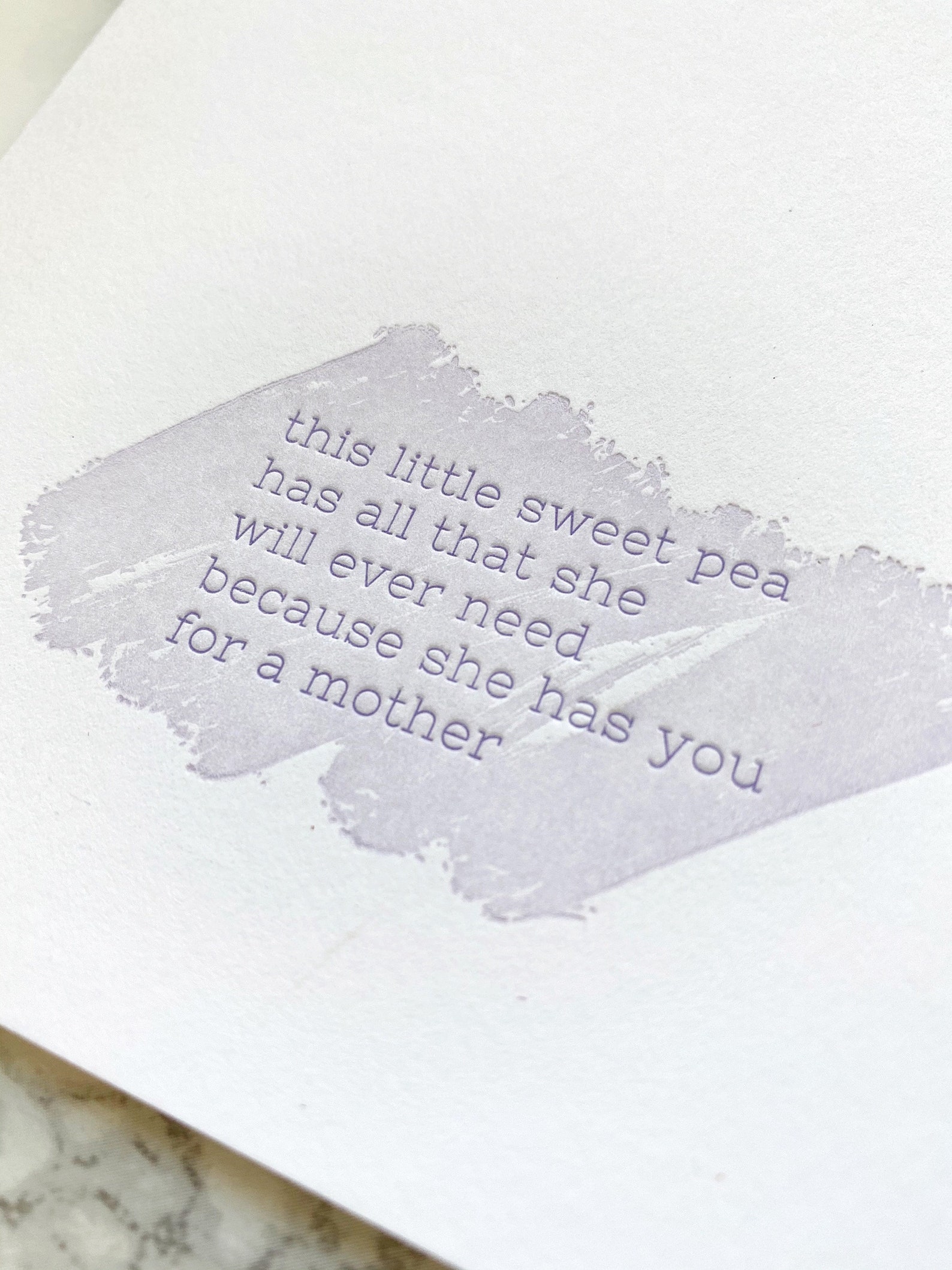 New Baby Card, Card for New Baby, Mom Encouragement, Letterpress, New ...
