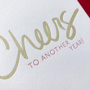 Cheers to Another Year, Birthday Card, Letterpress - Etsy