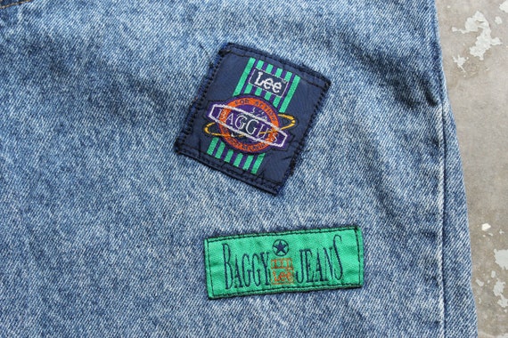 Rare Vintage 80s USA Made Lee Patch Baggy Jeans - 14 … - Gem