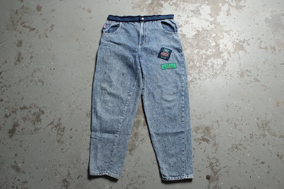 Rare Vintage 80s USA Made Lee Patch Baggy Jeans - 14 … - Gem