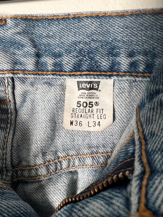 Vintage 2001 Mexico Made Levis 505 Heavily Distressed… - Gem