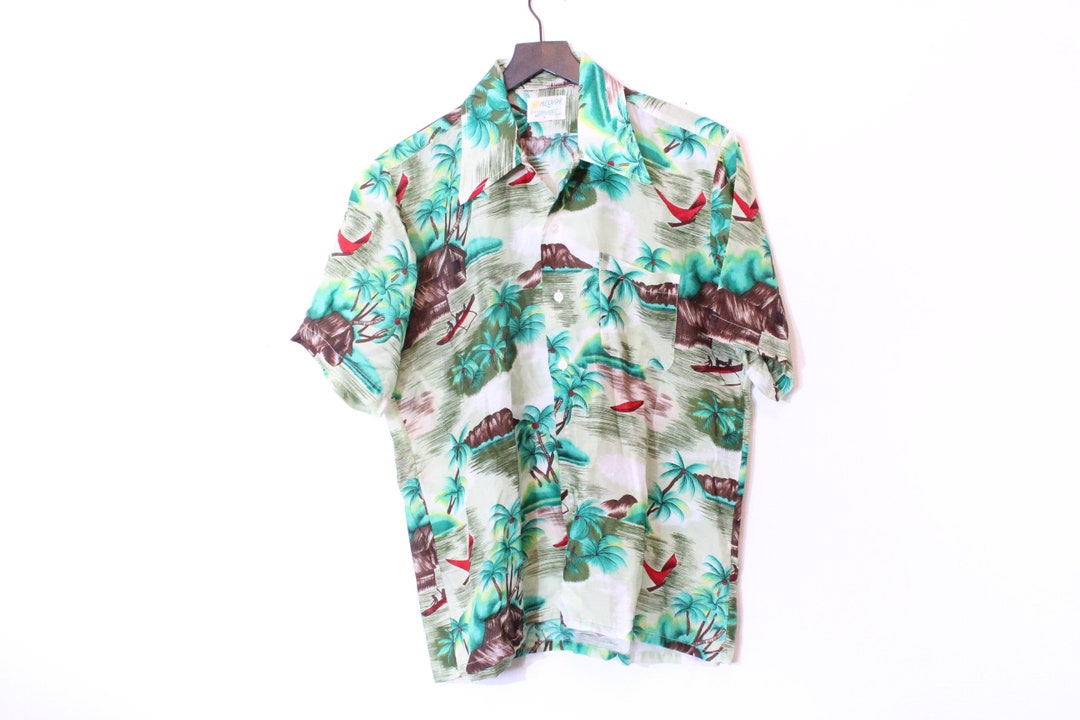 Vintage 70s 80s Aloha National Shirt Shop Hawaiian Shirt - Medium - Etsy