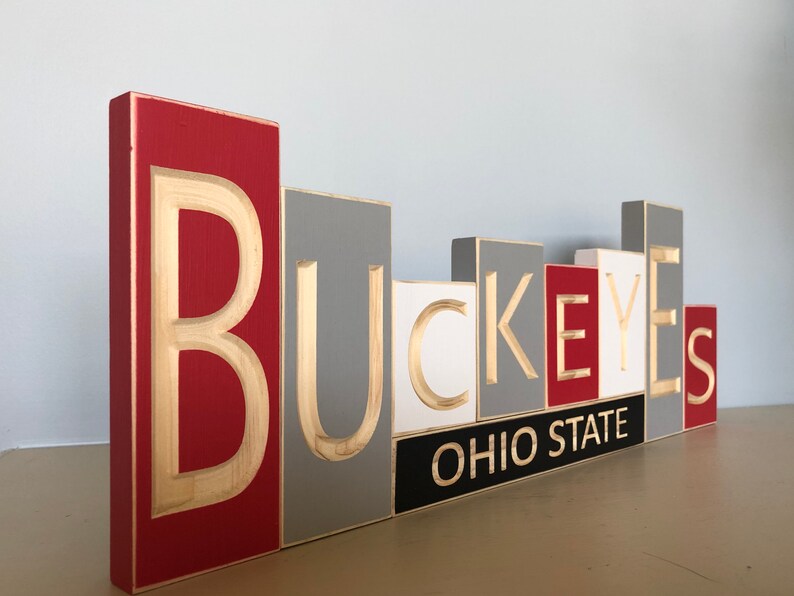 Ohio State Buckeyes Wooden Sign for Wall or Table Top - Etsy