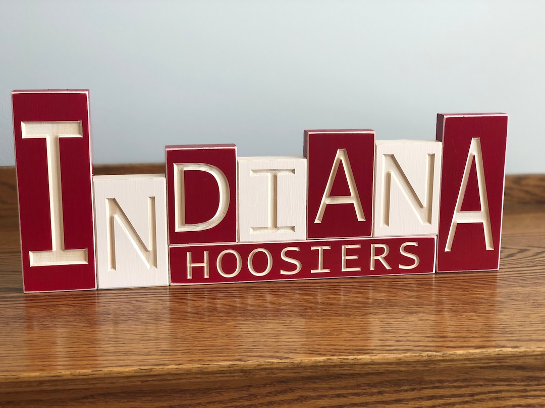 Indiana Hoosiers Wooden Sign for Table Top or Wall - Etsy