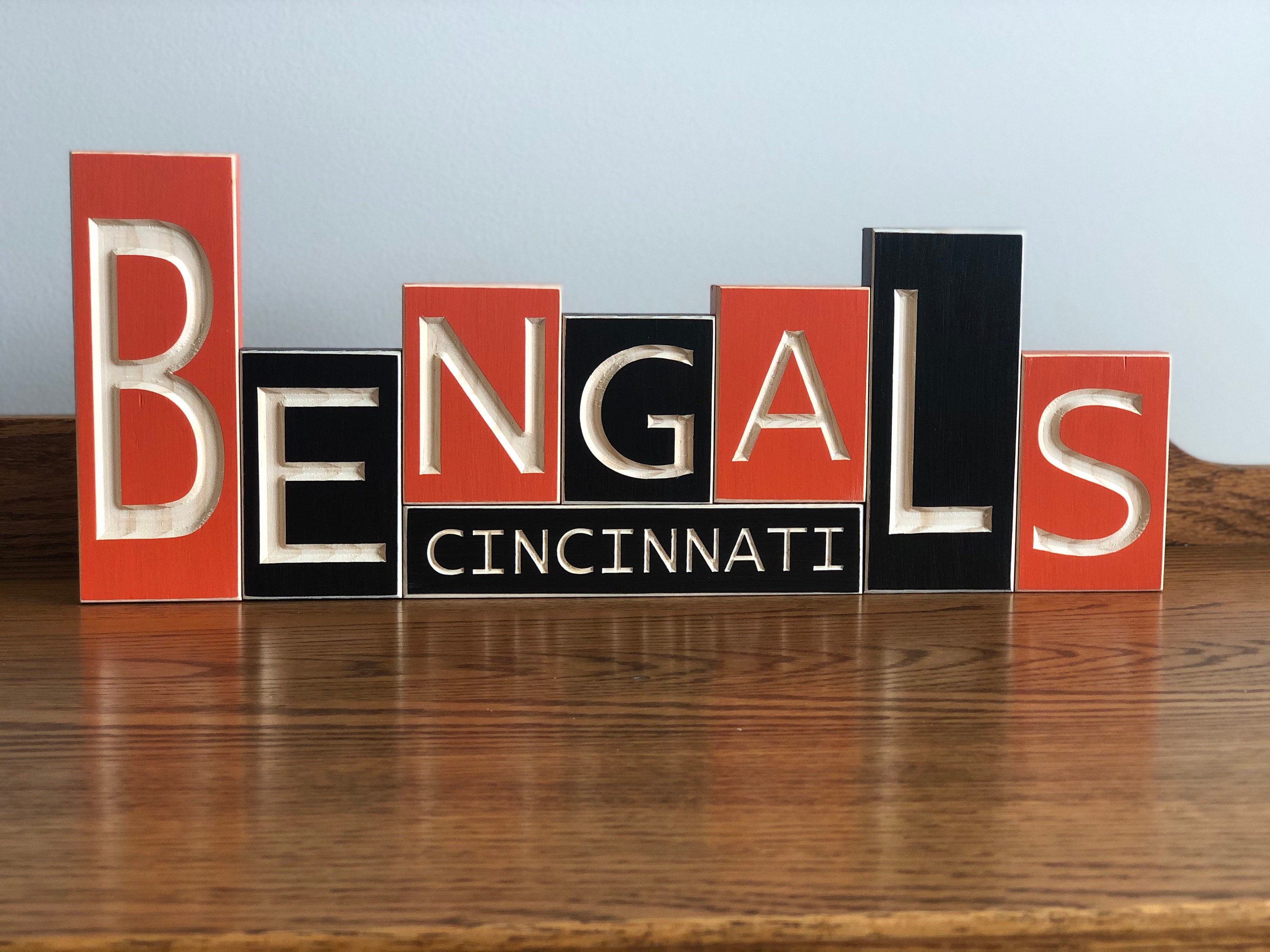 Cincinnati Bengals Wooden Sign for Table Top or Wall - Etsy