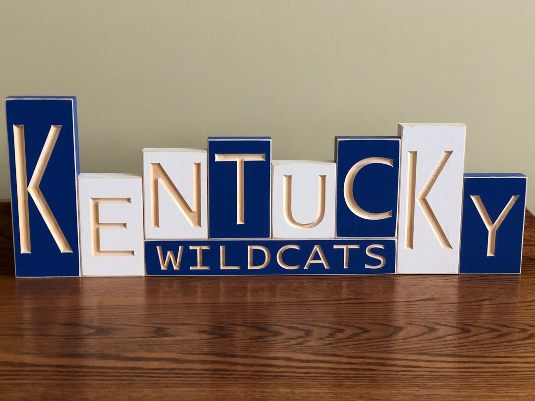 University of Kentucky Wildcats Wood Sports Sign for Wall or Table Top ...