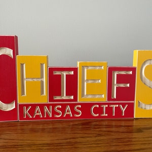 Kansas City Chiefs Wooden Sign for Wall or Tabletop - Etsy