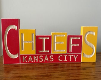 Kansas City Chiefs Wooden Sign - Etsy
