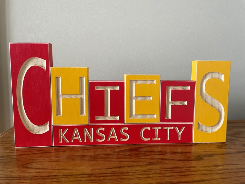 Kansas City Chiefs Wooden Sign for Wall or Tabletop - Etsy