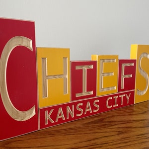 Kansas City Chiefs Wooden Sign for Wall or Tabletop - Etsy