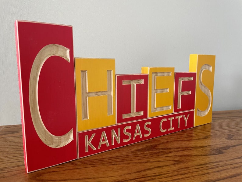 Kansas City Chiefs Wooden Sign for Wall or Tabletop - Etsy