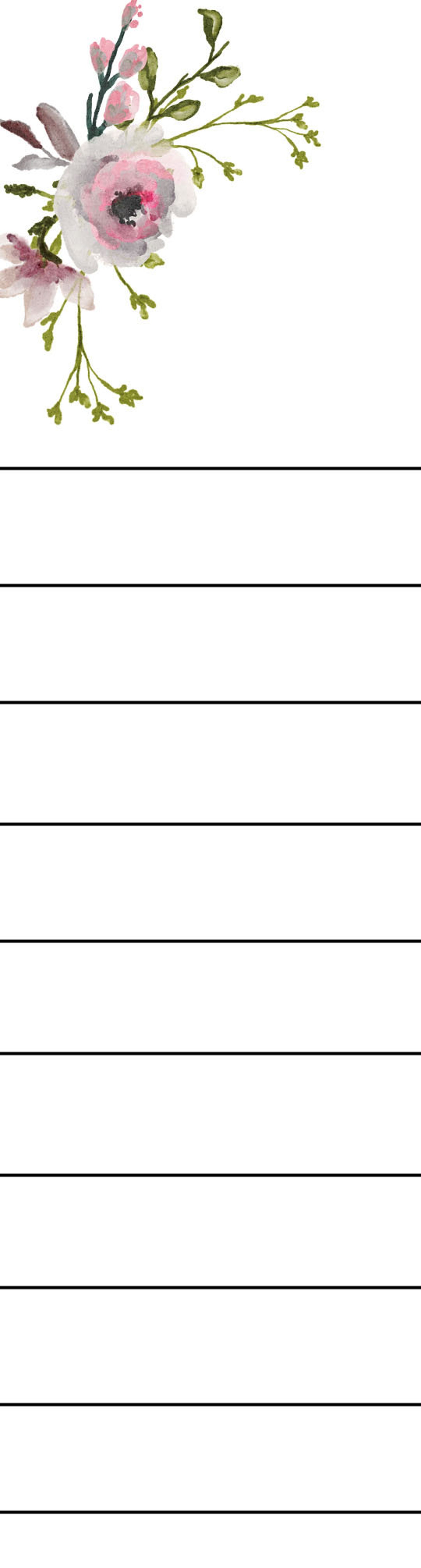 5 Printable Bookmarkers Lined for Note Taking Instant Download ...