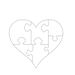 Heart Shape Jigsaw Puzzle Template Svg, Png, Pdf, Jpg Files, Puzzle ...