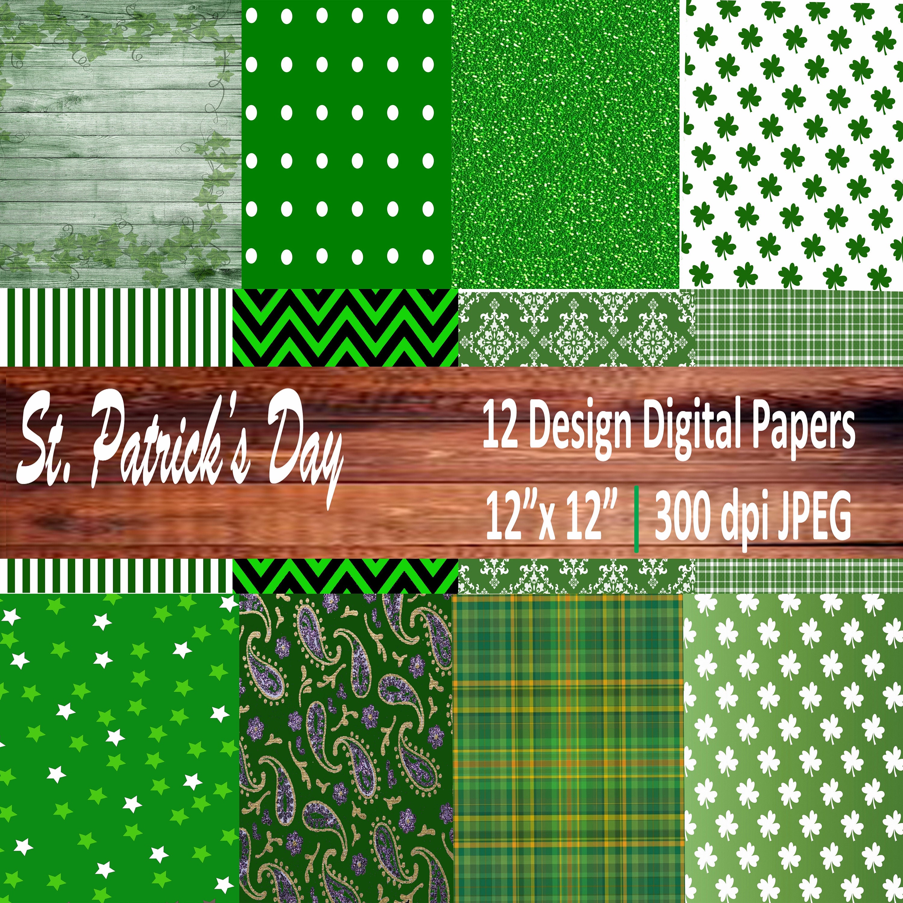 Bundle of 12 Digital Papers 12X 12 300 Dpi JPG Home-and-hobby Glitter ...