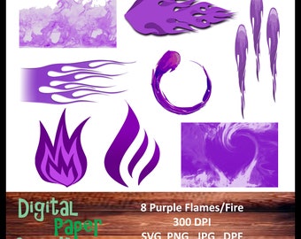 8 Printable Scalable Green Fire Flames Instant Download Svg | Etsy