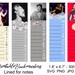 5 Printable Lined Bookmarkers Instant Download Resizable Bookmarks ...