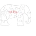 Elephant Jigsaw Puzzle Template, 15 Pieces (svg, Png, Pdf, Jpg) - Etsy