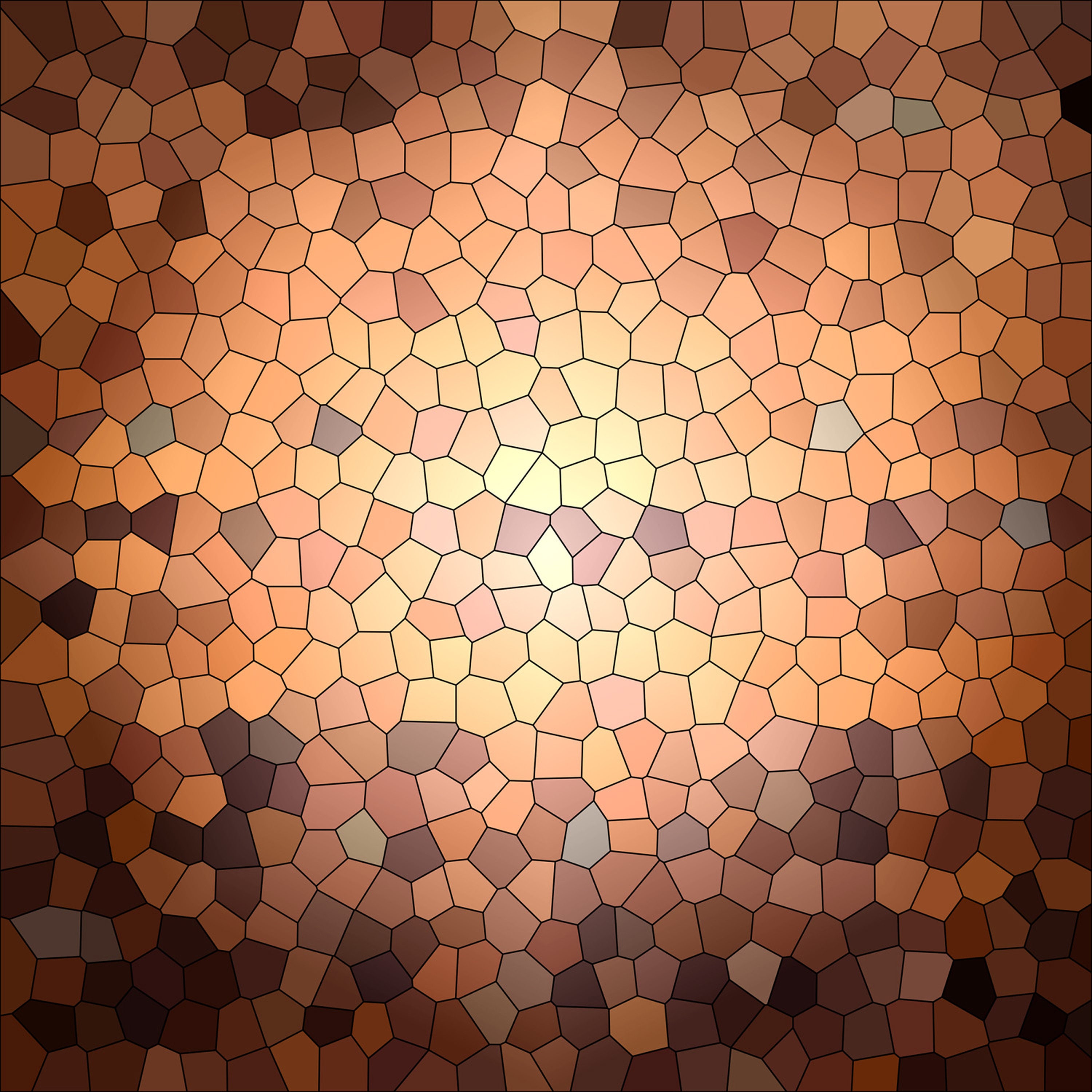 Stained Glass Digital Paper Brown Mosaic Design Printable Resizable ...