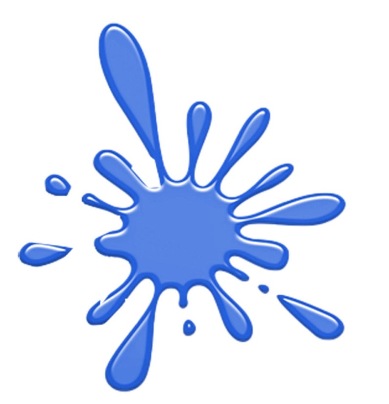 Blue and Yellow Splash Paint Splatter Print Wall Art Set Room Decor ...