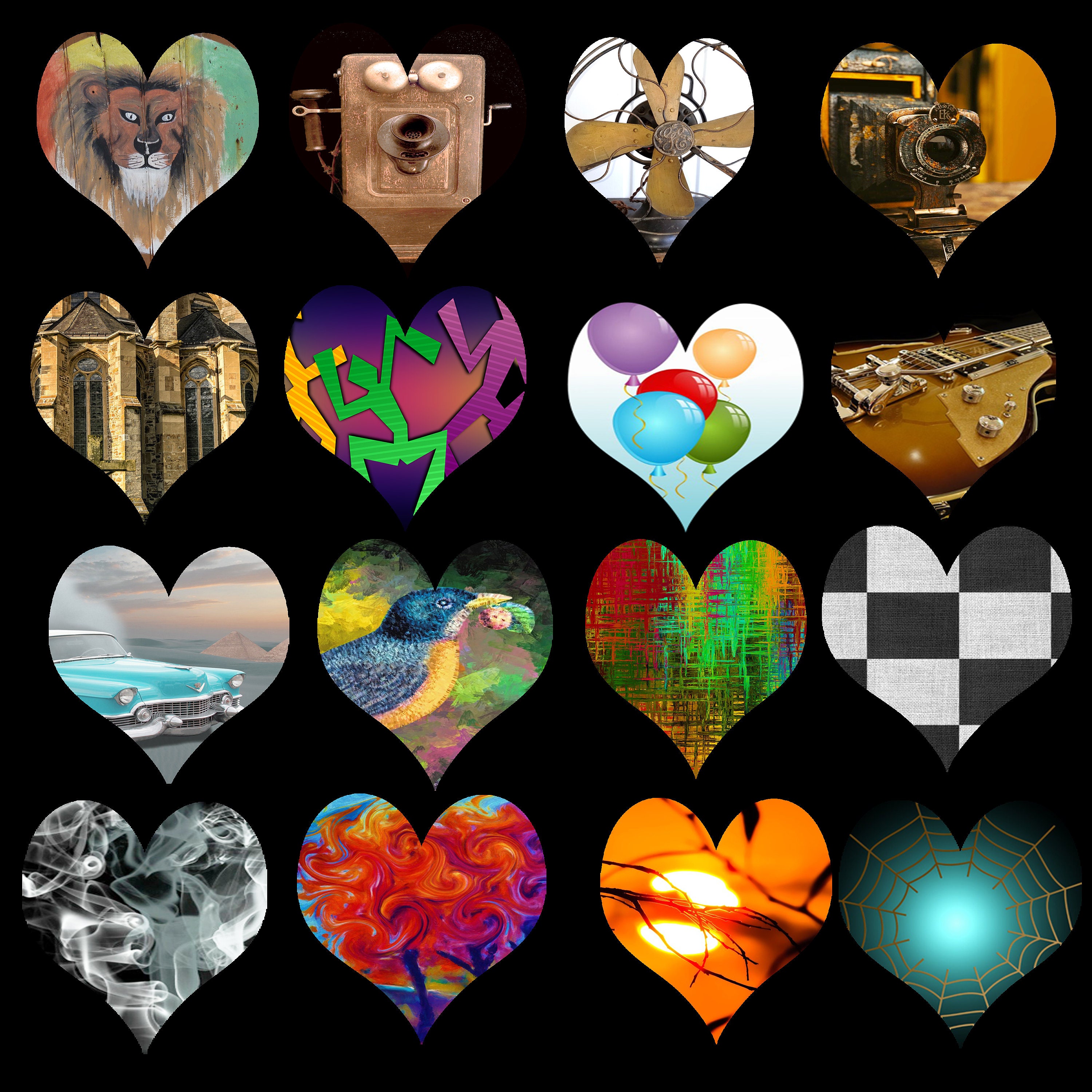 Heart Stickers/decals Bundle, Scalable Clip Art (digital Download) - Etsy